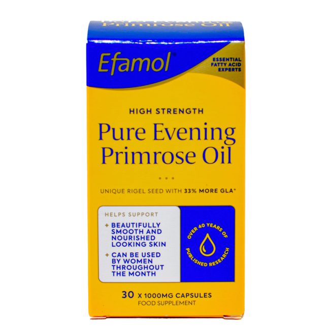 Efamol High Strength Supplement with Pure Evening Primrose Oil 1000mg ...