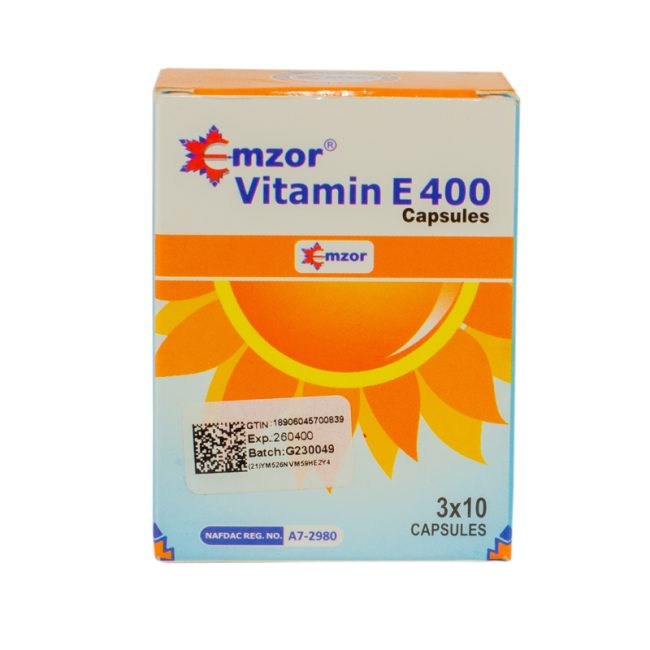 Emzor Vitamin E 400 – 30 Capsules – Mopheth
