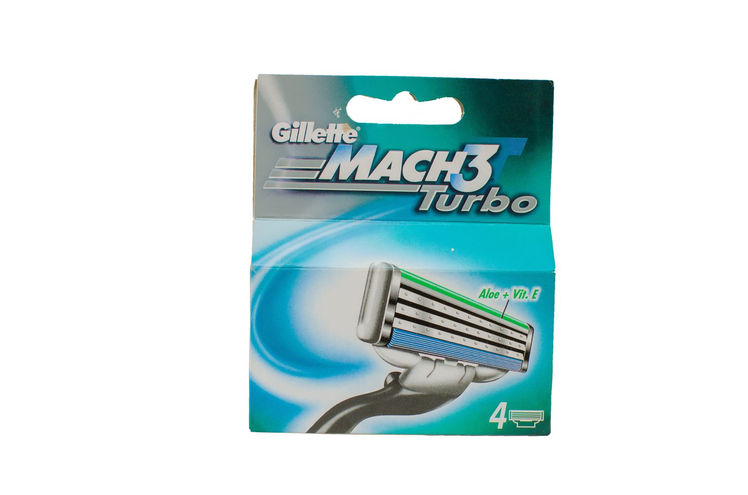 Gillette Mach 3 Turbo Shaving Stick Razor with Aloe & Vitamin E- 4 ...