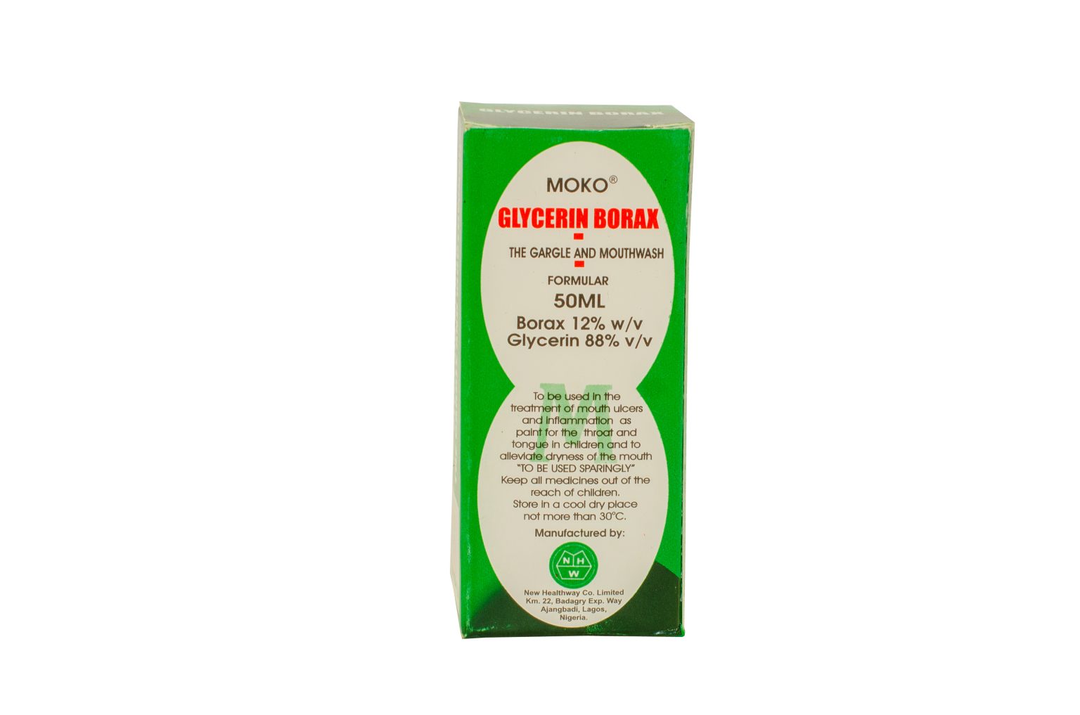 Moko Glycerin Borax 12% and Glycerin 88% Gargle and Mouthwash Formular ...