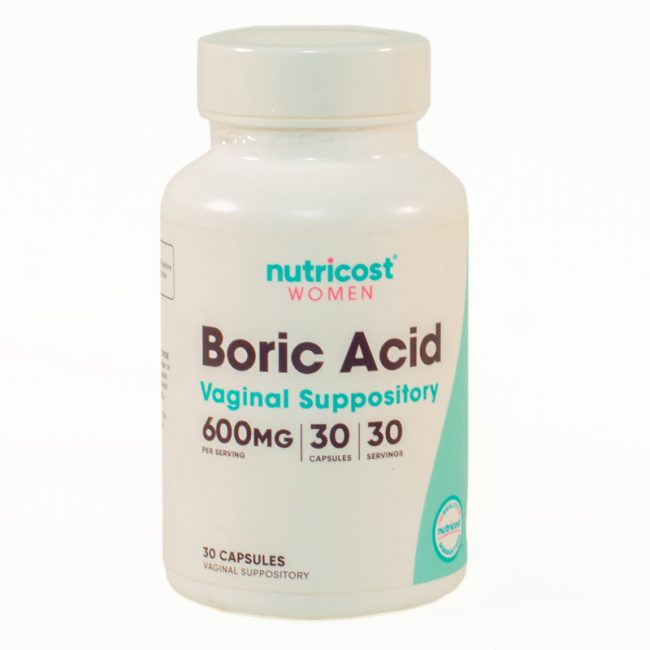 Nutricost Women Boric Acid 600mg, Vaginal Suppository (30 Capsules ...