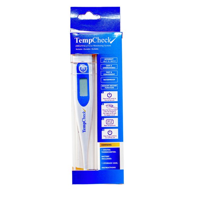 TempCheck Digital Thermometer Fever Monitoring System with Battery ...