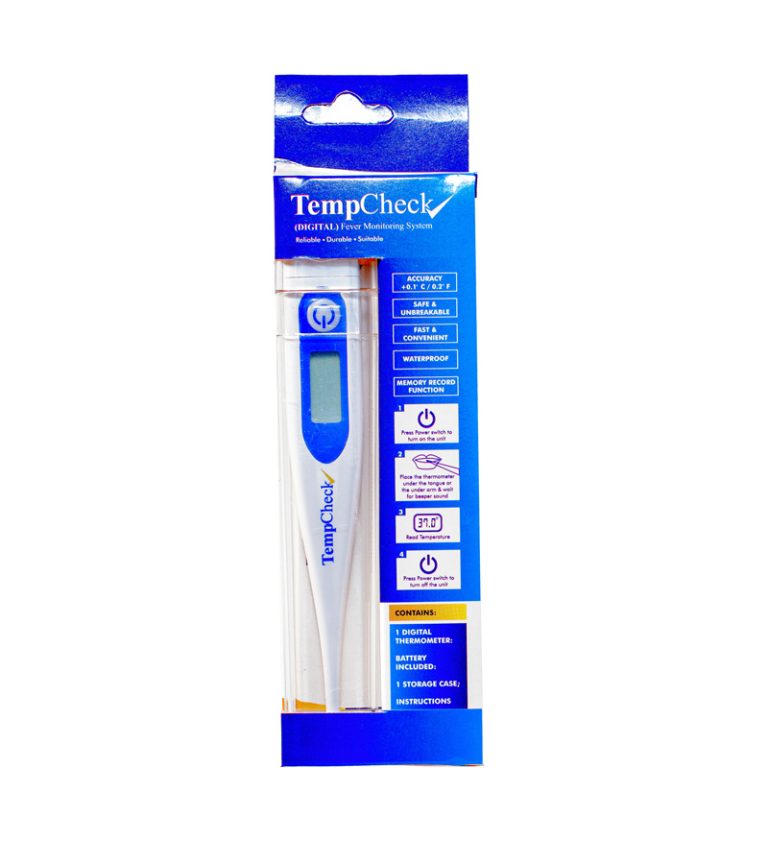 TempCheck Digital Thermometer Fever Monitoring System with Battery ...