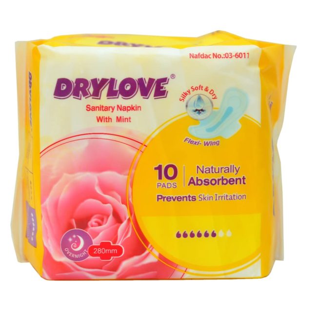 Dry Love Sanitary Pad/Napkin with Mint & Flexi-Wing- A Pack of 10 – Mopheth