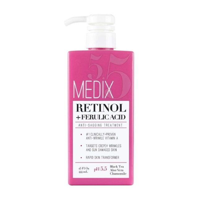 Medix 5.5 Retinol & Ferulic Acid Age Rewind Body Treatment Cream, 444ml ...